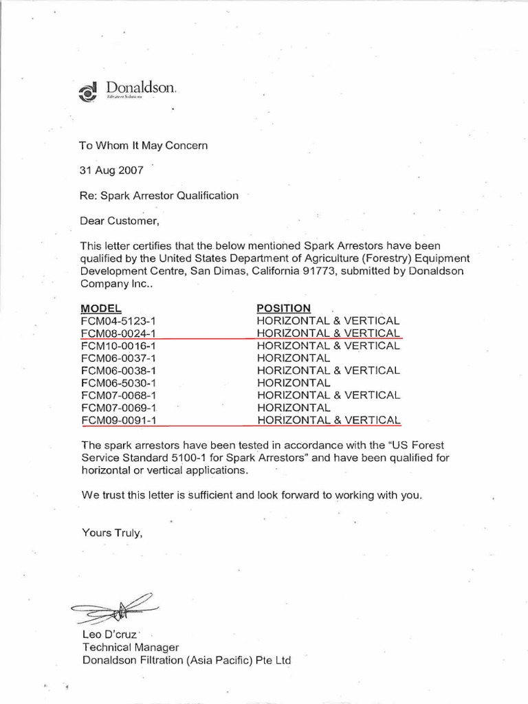Sparkarrestor Certificate | PDF
