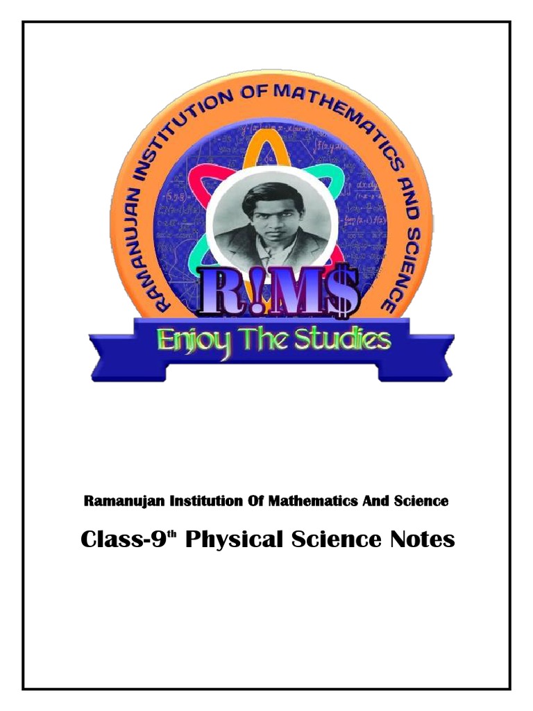 Class-9 Physical Science Notes: Ramanujan Institution of Mathematics ...