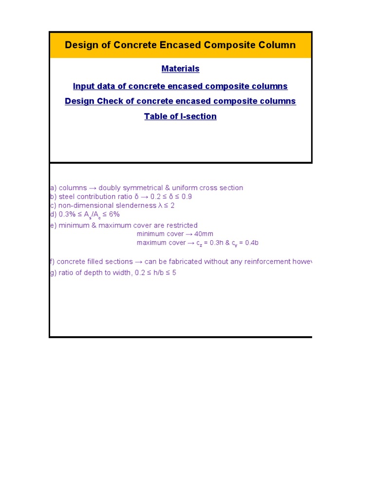 Composite Column Design | PDF | Strength Of Materials | Concrete