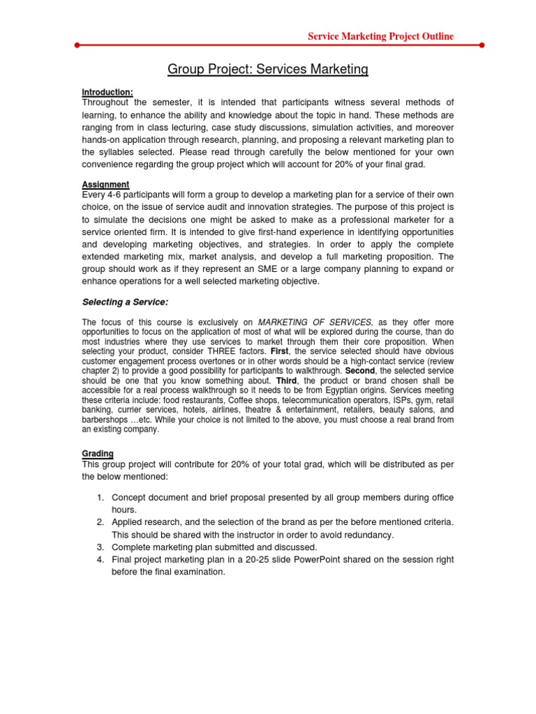 SMKTG Group Project Outline | Download Free PDF | Marketing | Marketing ...