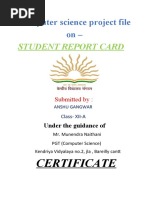 Report Card Management Project Complete | PDF | System Software | Computing