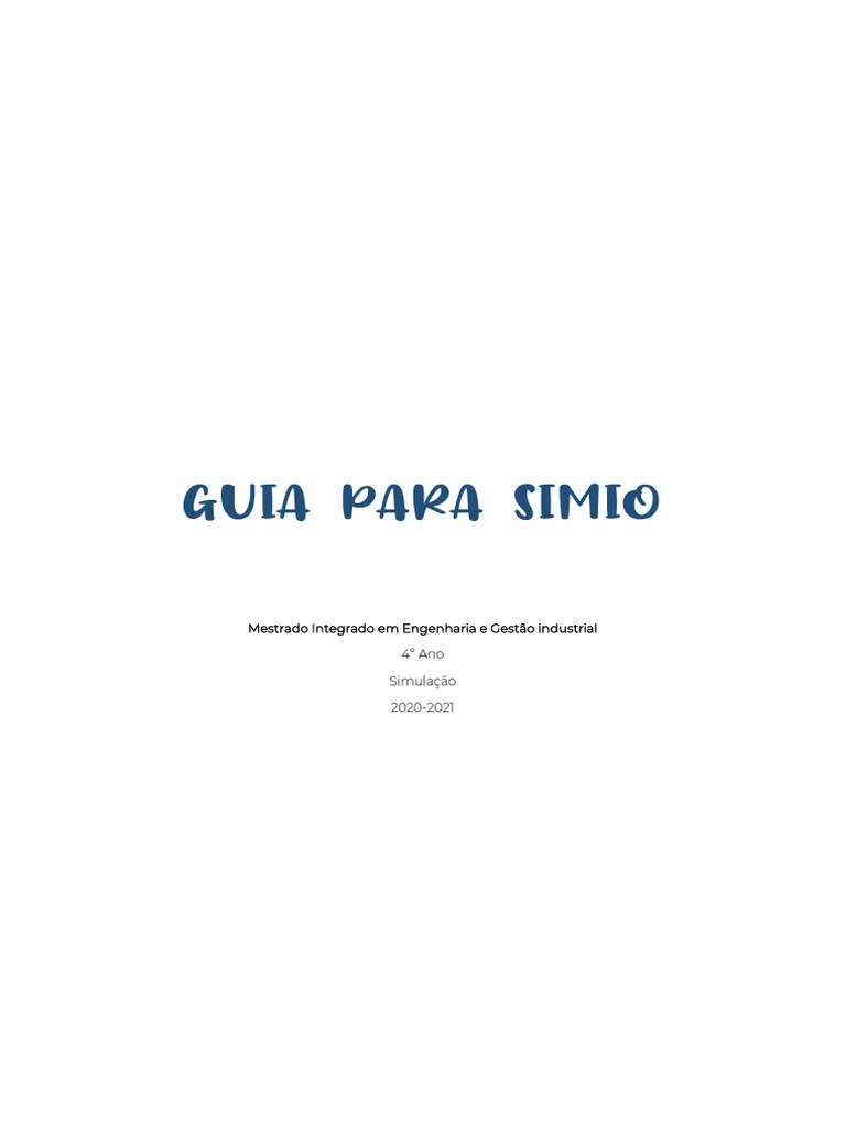 Guia para SIMIO | PDF | Tempo