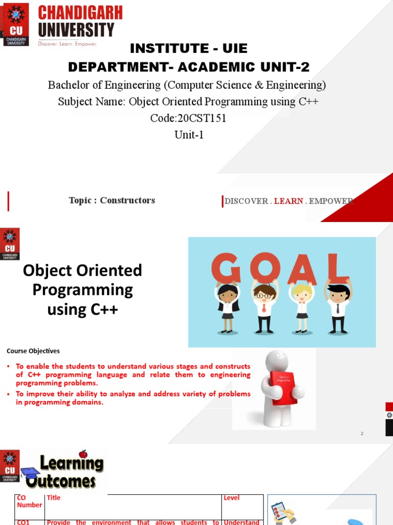 Lecture 1 Constructor Pdf Programming Constructor Object Oriented Programming