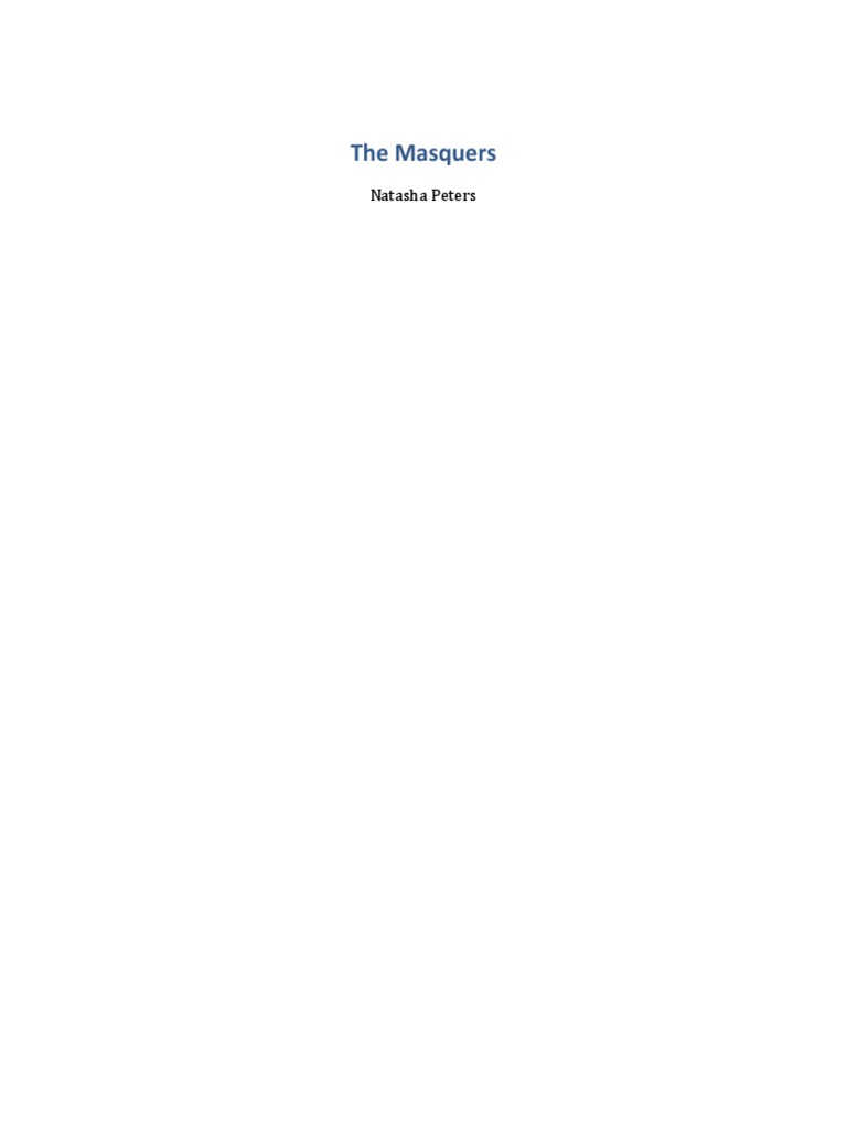 The Masquers by Natasha Peters | PDF