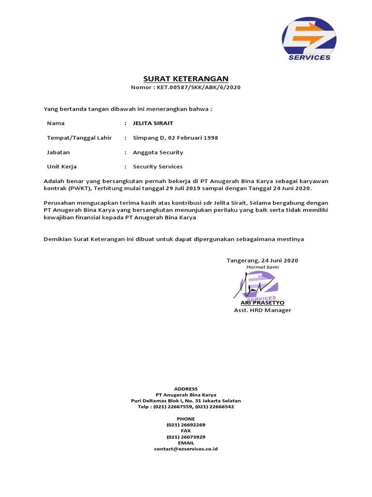 Anugerah Bina Karya (Security Services) | PDF