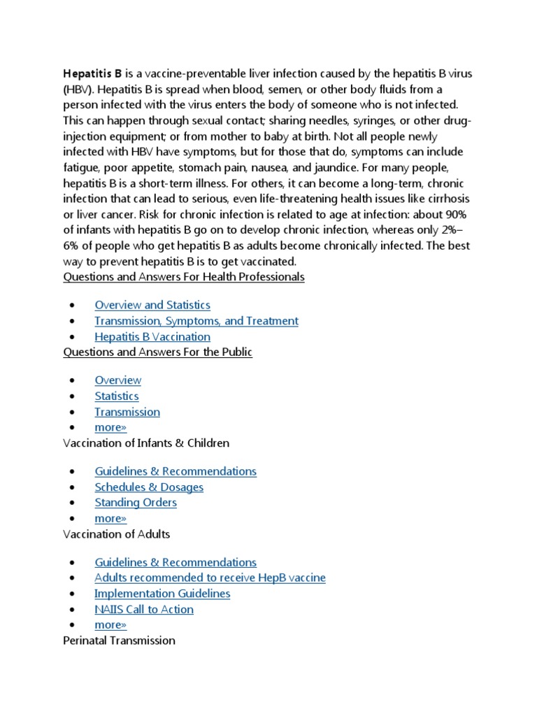 Hepatitis B | PDF