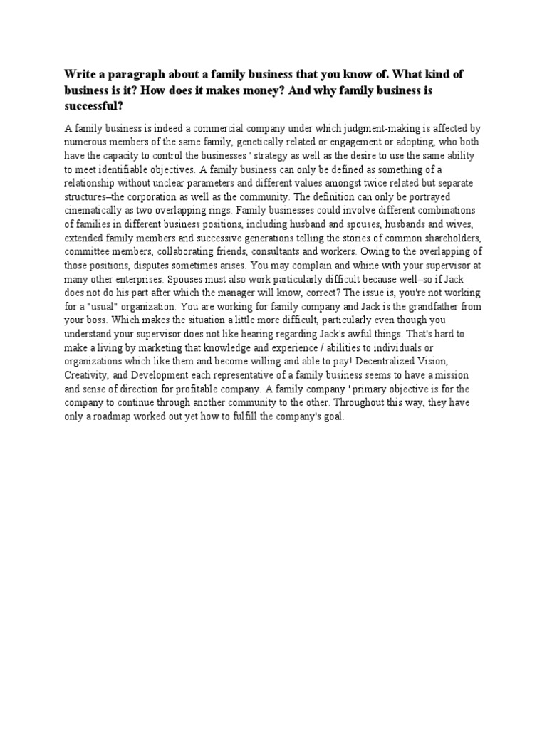 Success Factors in Family Businesses | PDF