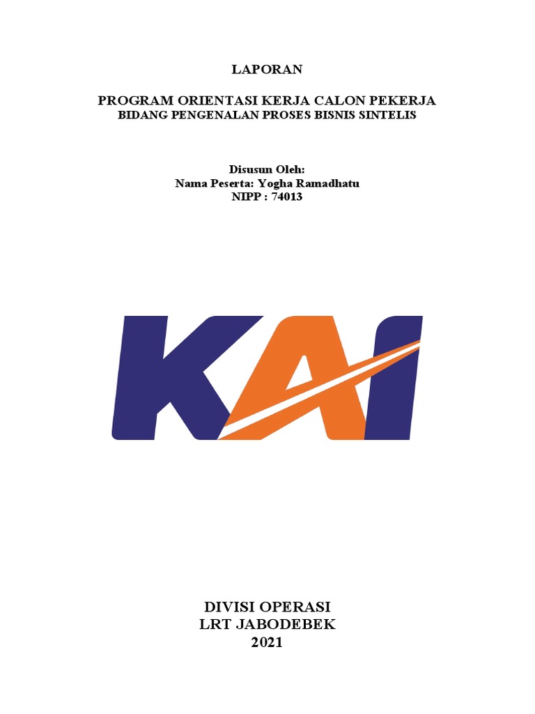 Program Orientasi Kerja Sintelis LRT | PDF | Bisnis