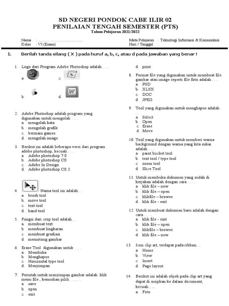 TIK Kelas 6 PTS | PDF