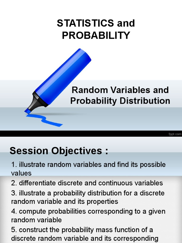 Random Variables and Probability Distribution | PDF | Probability ...