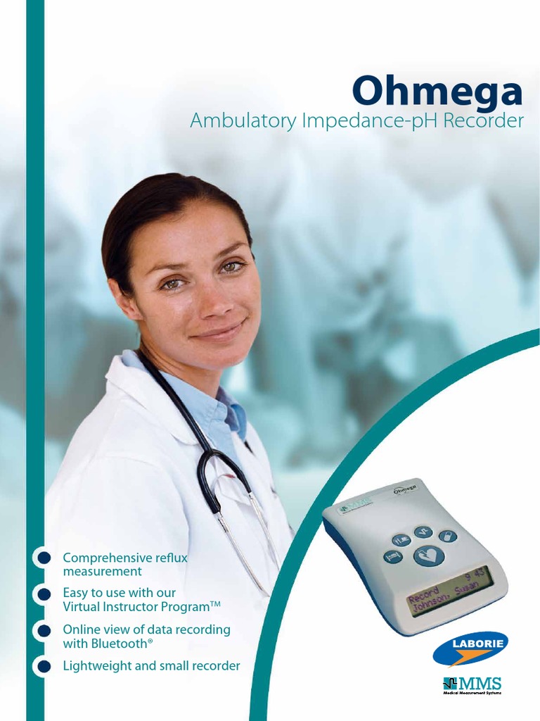 Ohmega: Ambulatory Impedance-pH Recorder | PDF | Gastroesophageal ...