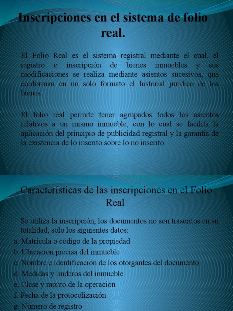 Folio Real | PDF