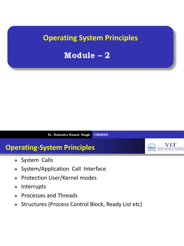 Module 2.1 OS Principles | PDF | Process (Computing) | Operating System