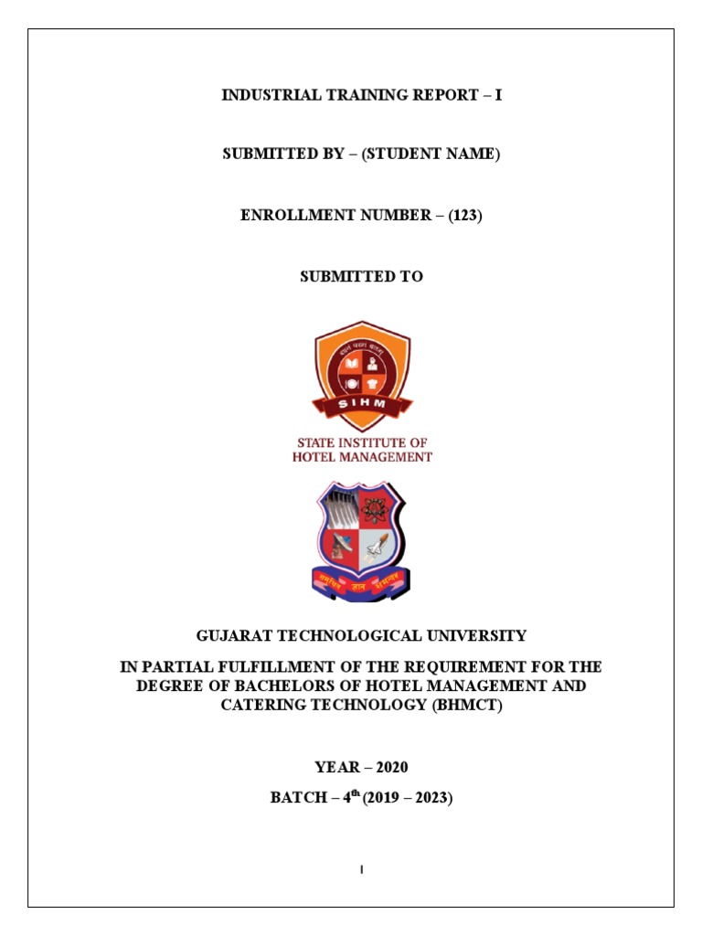 Industrial Training Report Format | PDF | Cognition | Communication