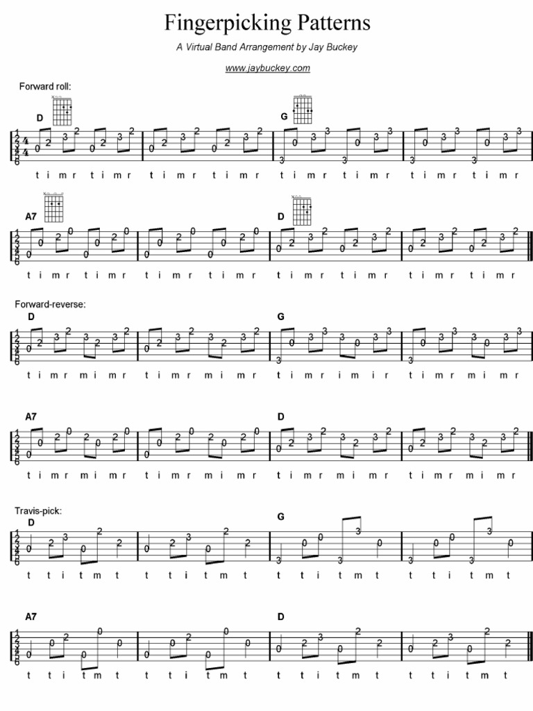 (Guitar Book) Fingerpicking - Patterns | PDF