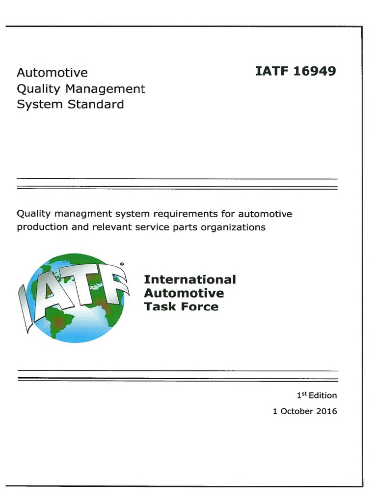 Aiag Iatf 16949 - 2016 | PDF