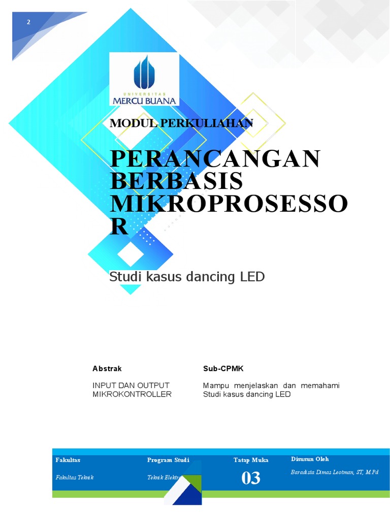MODUL 3 Perancangan Berbasis Mikroprosesor | PDF | Metode & Bahan Ajar