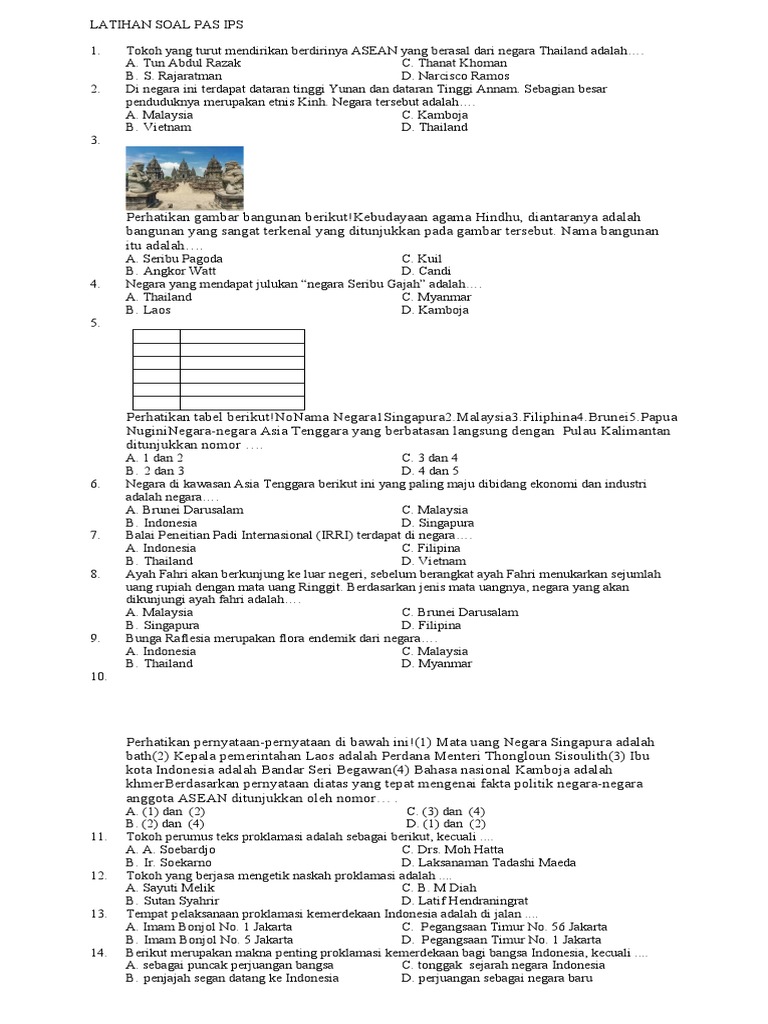 Latihan Soal Pas Ips | PDF