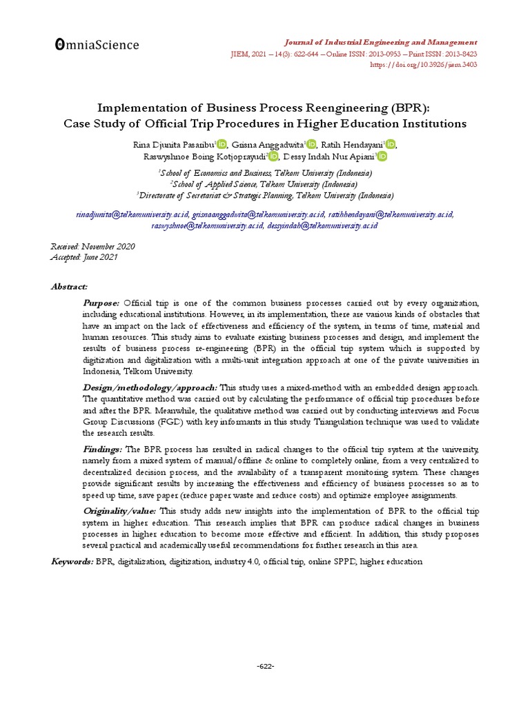 Business Process Reengineering Case Study | PDF | Business Process ...