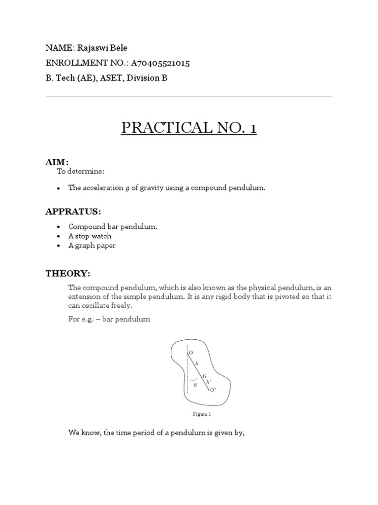 Phy (Prac 1) | PDF