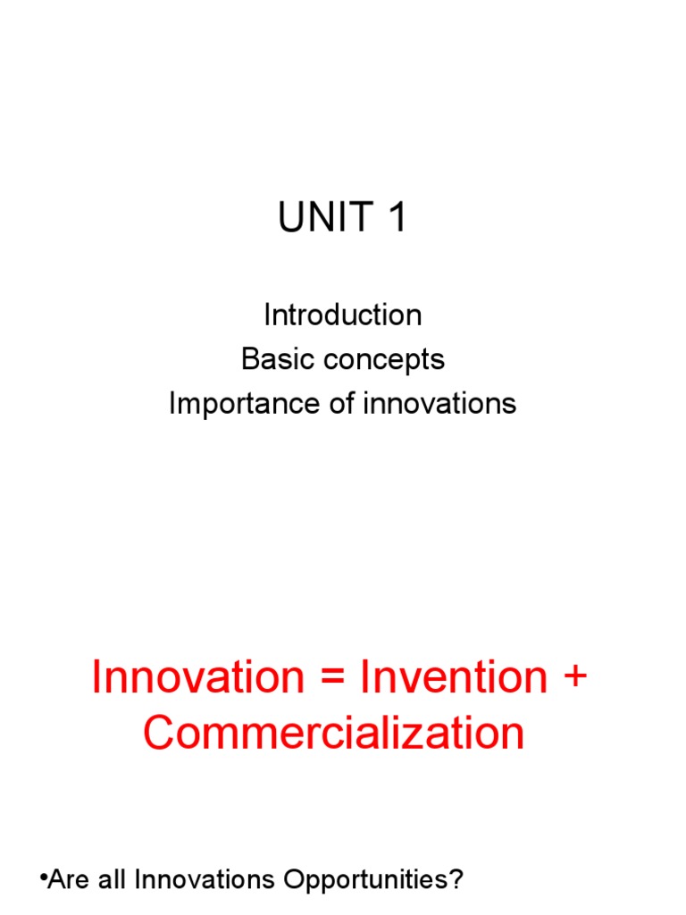 UNIT 1 Innovation | PDF | Innovation | Creativity