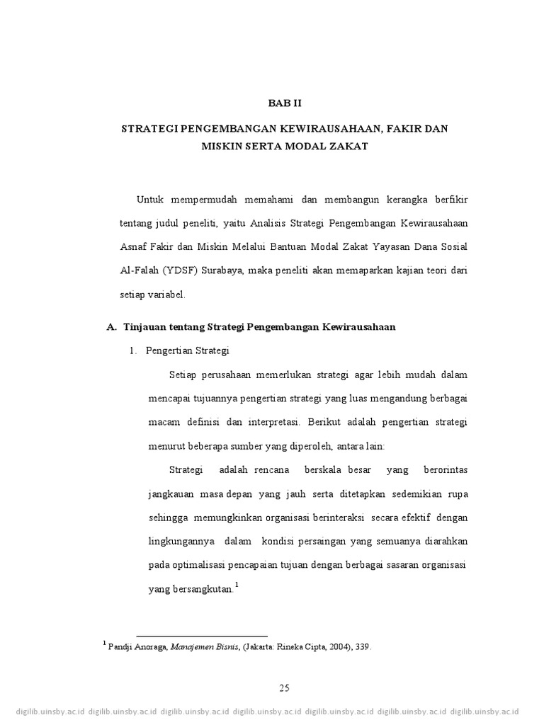 Analisis Strategi Pengembangan Kewirausahaan Asnaf Fakir dan Miskin | PDF