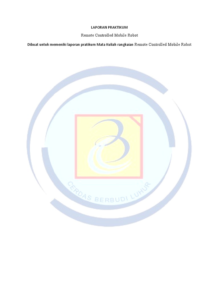 Robot Praktikum | PDF | Bisnis | Teknologi & Rekayasa