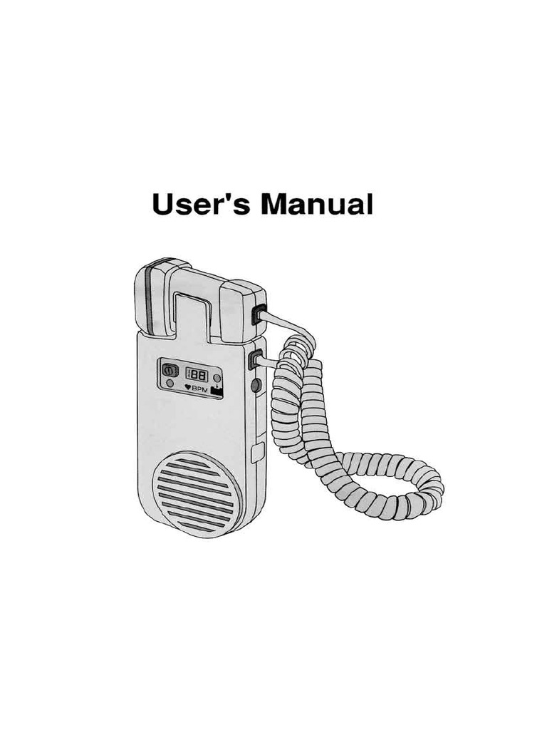 Fetal Doppler User Manual | PDF