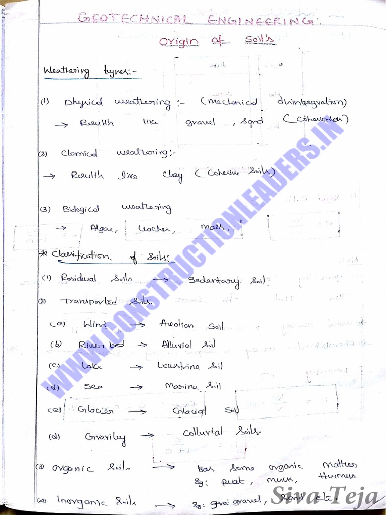 Geotechnical Engineering GATE Short Notes | PDF
