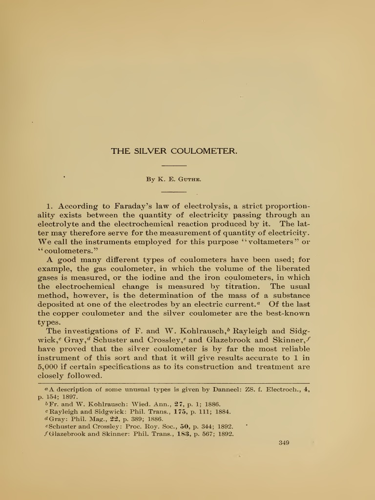 Silver Coulometer | PDF | Silver | Anode