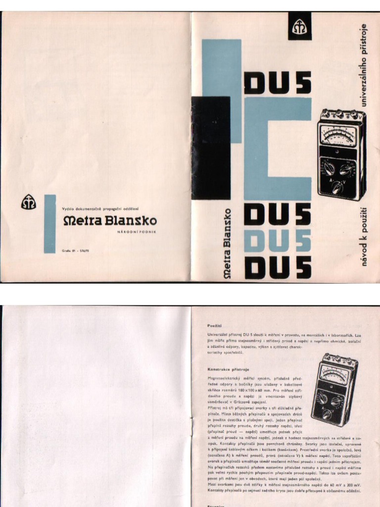 Metra DU5 Navod K Pouziti Schema | PDF