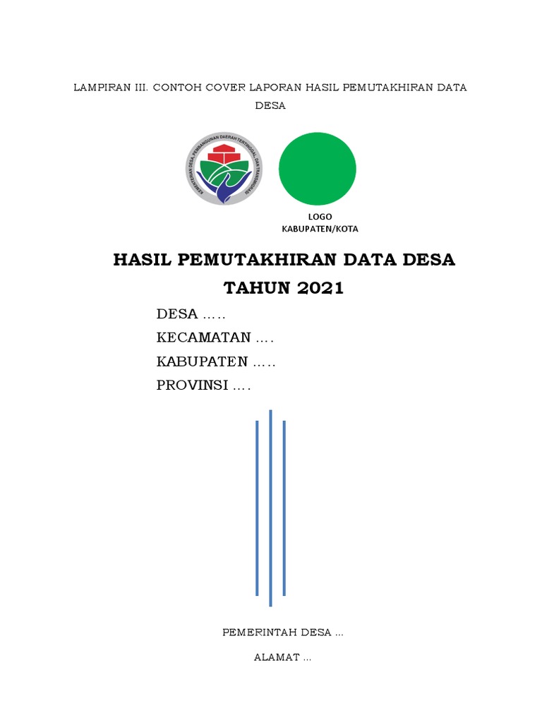 Cover Laporan Hasil Pemuktakhiran Sdgs Desa | PDF