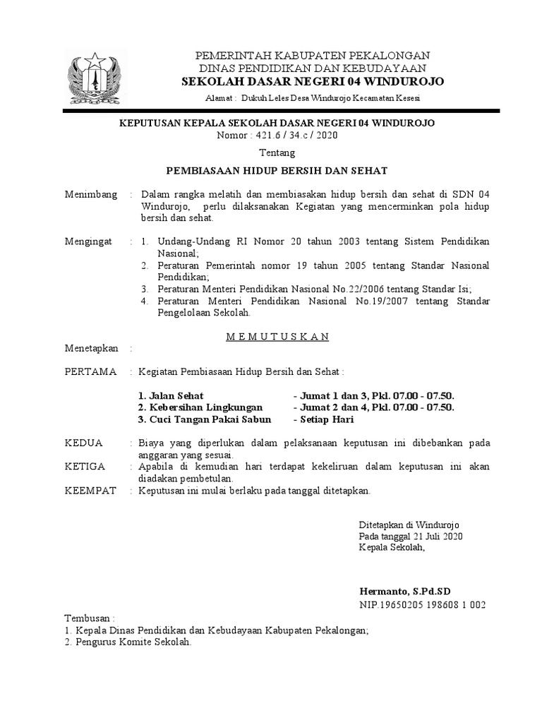 SK Pembiasaan | PDF