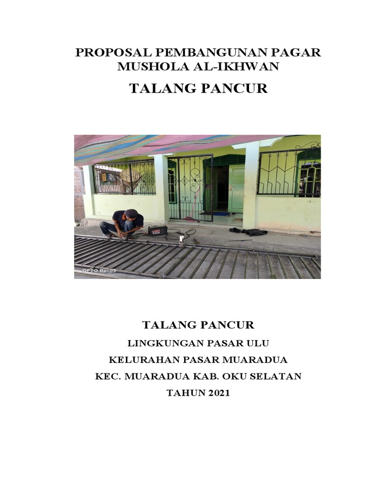 Proposal Pembangunan Pagar Mushola | PDF