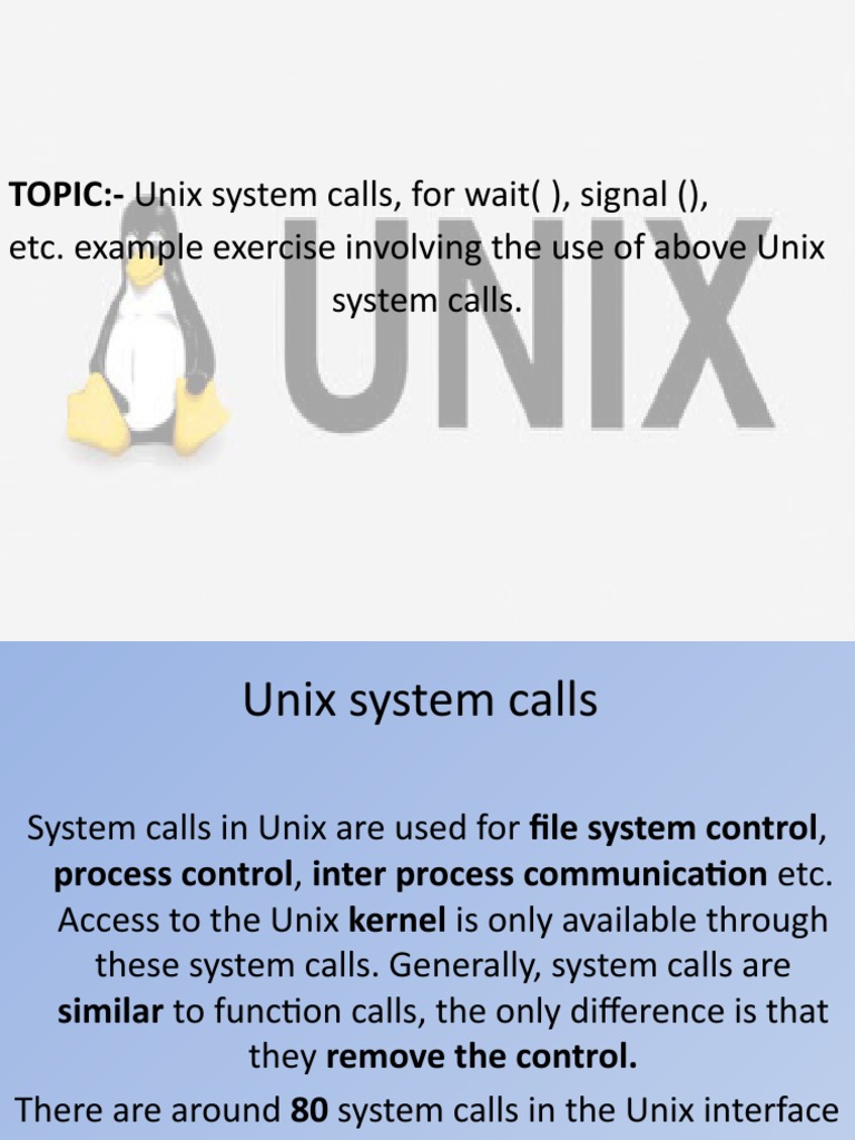 UNIX System Calls | Download Free PDF | Computing | Software