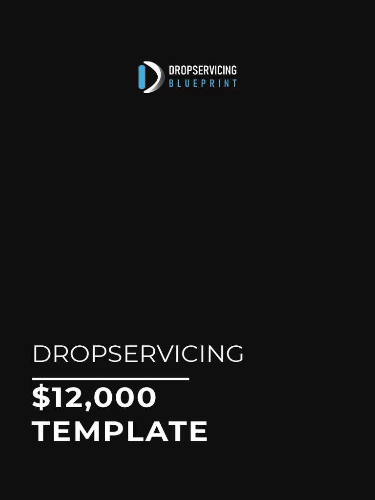 Drop Servicing 12k Template | PDF | Communication | Marketing
