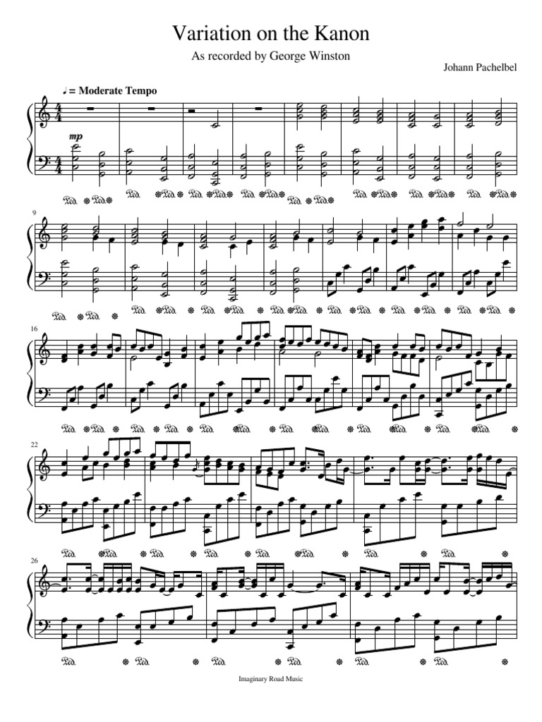 Variation On The Kanon | PDF | Compositions | Classical Music
