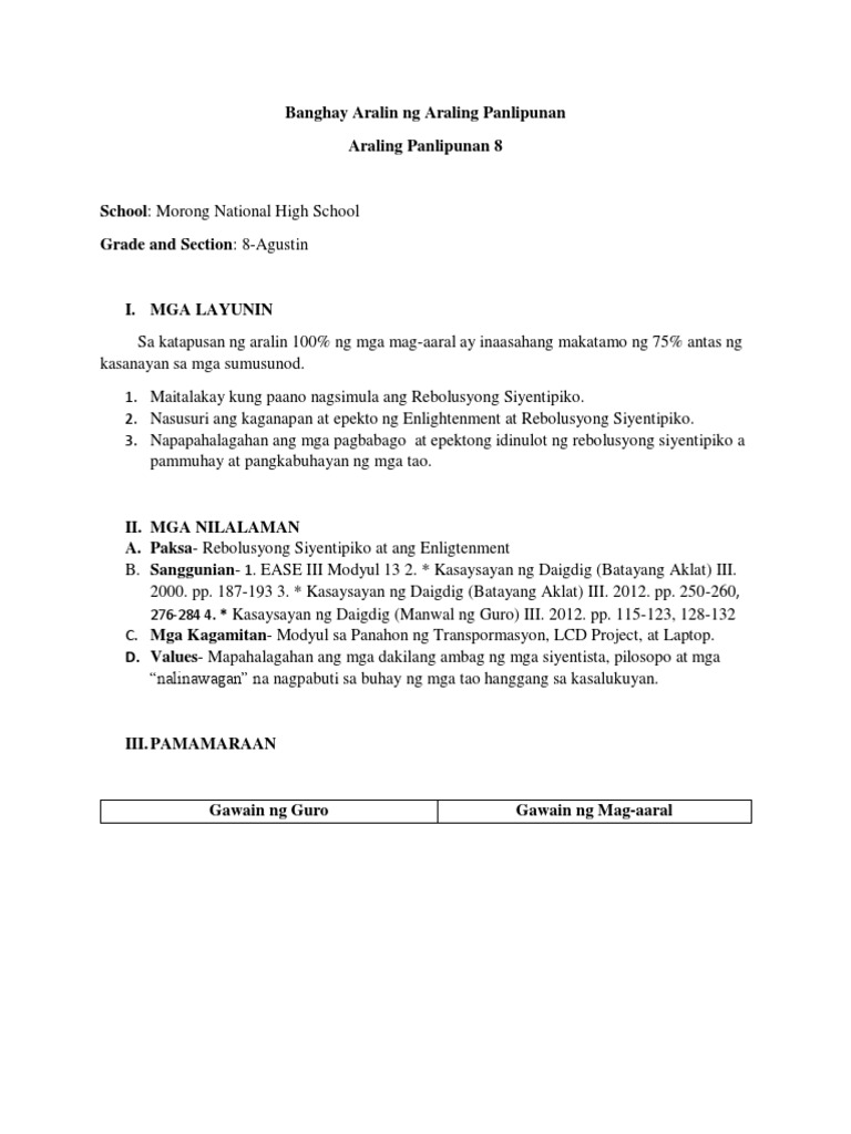 Detailed Lesson Plan | PDF