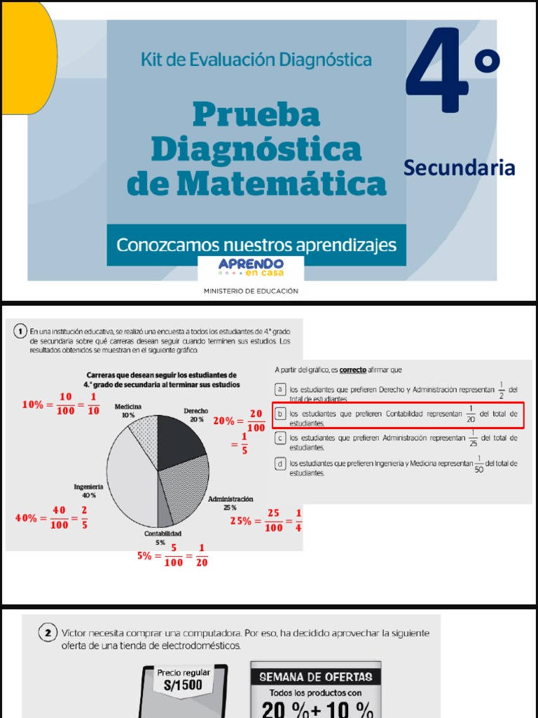 Prueba Diagnostica 4sec | PDF