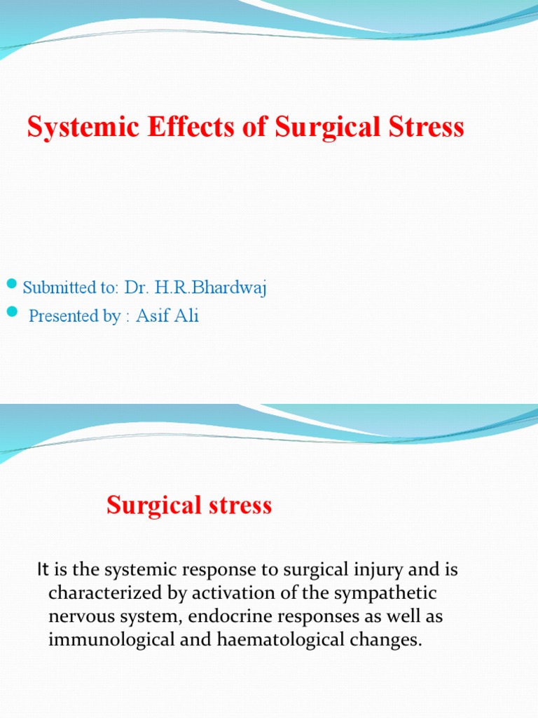 Systemic Effects of Surgical Stress | PDF | Cortisol ...