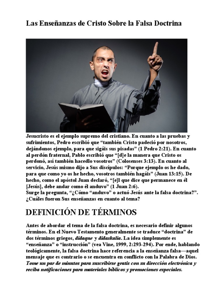 Las Enseñanzas de Cristo Sobre La Falsa Doctrina | PDF | Satán | Jesús