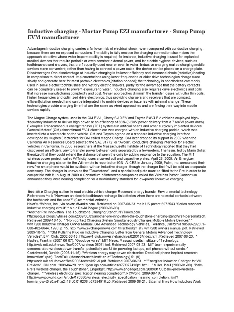 Inductive Charging Technology Overview | PDF | Electric Vehicle | Wireless