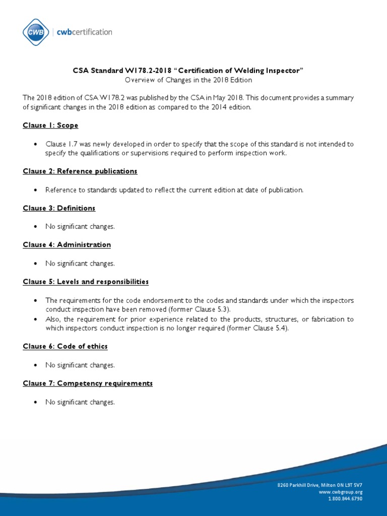 8260 Parkhill Drive, Milton ON L9T 5V7 1.800.844.6790 | PDF | Certification