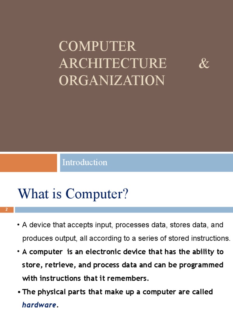 Introduction Comp Arch | PDF | Central Processing Unit | Computer Data ...