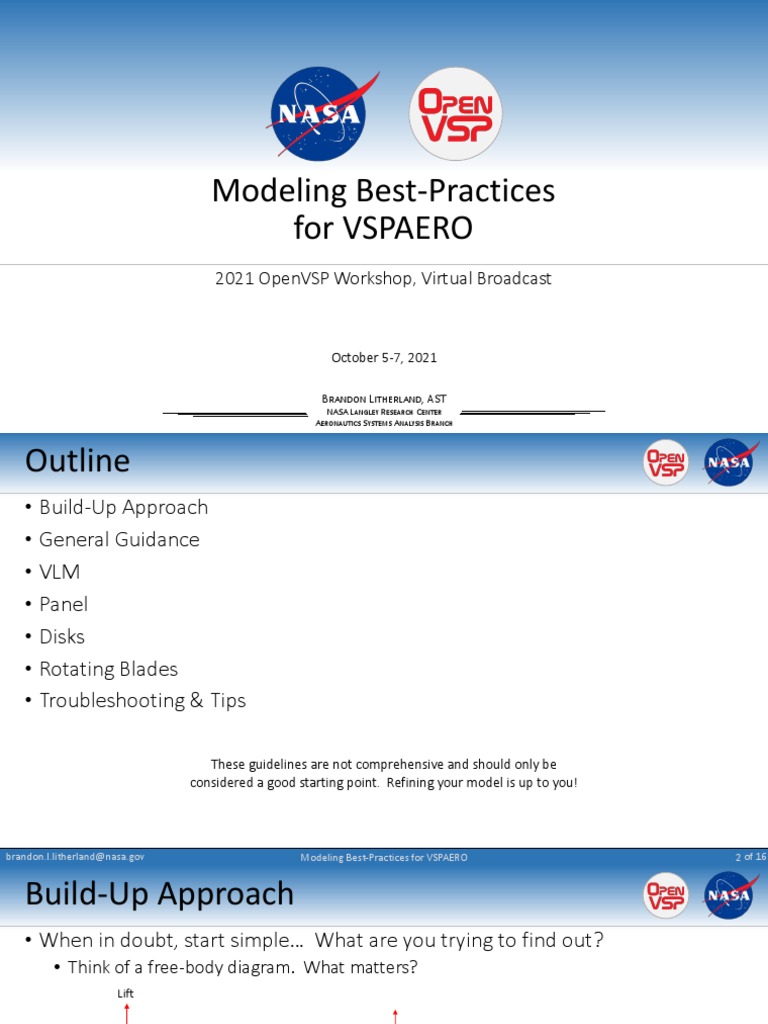 2021 Vspws - Modeling Best-Practices For Vspaero | PDF | Lift (Force ...