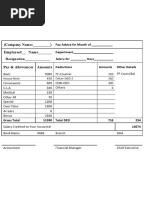 Form BCEA4 Pay Slip | PDF