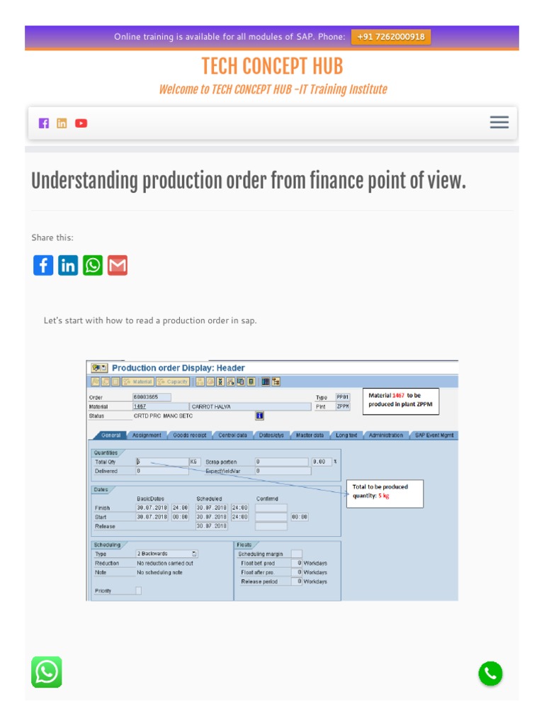 WIP Accounting in SAP Production Orders | PDF | Balance Sheet | Inventory