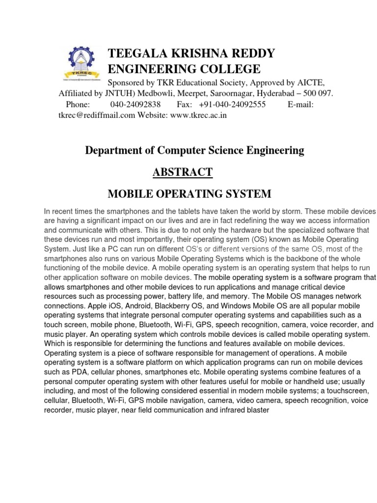 Teegala Krishna Reddy Engineering College: Department of Computer ...