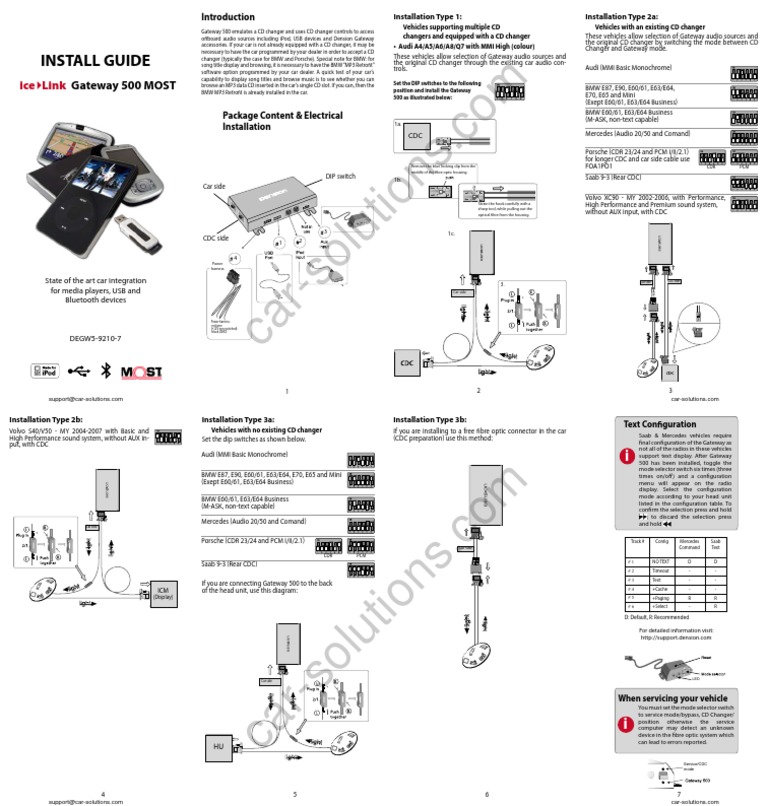 Install Guide: Gateway 500 MOST | PDF | Computing | Computer Engineering