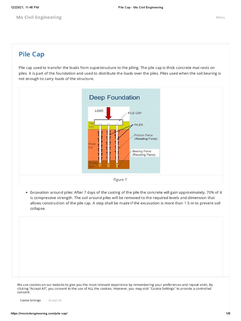 Pile Cap - Mo Civil Engineering | PDF | Deep Foundation | Concrete